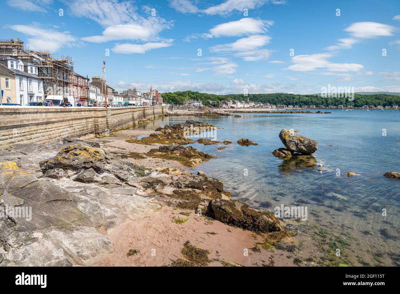 The Shoreline and seafront of Millport on the isle of Cumbrae in ...