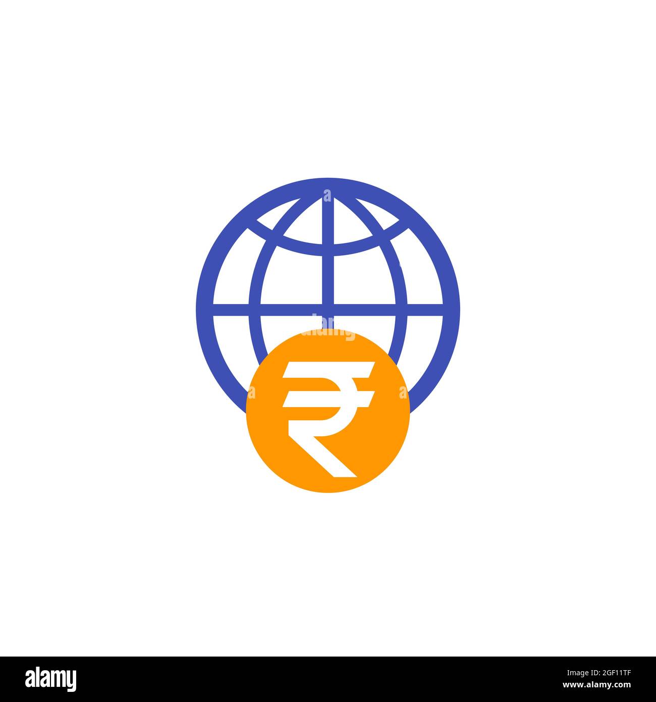 indian rupee and globe icon Stock Vector Image & Art - Alamy