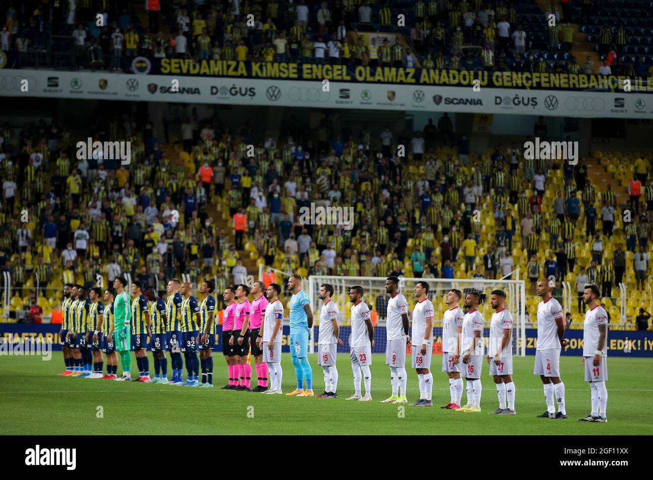 ISTANBUL, TURKEY - AUGUST 22: The teams of Fenerbahce SK and of ...