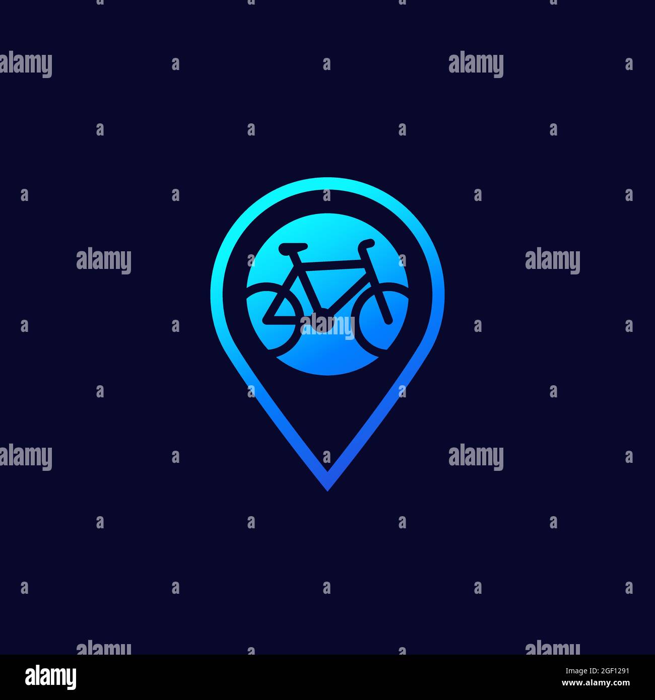 Marker with a bike, vector Stock Vector Image & Art - Alamy
