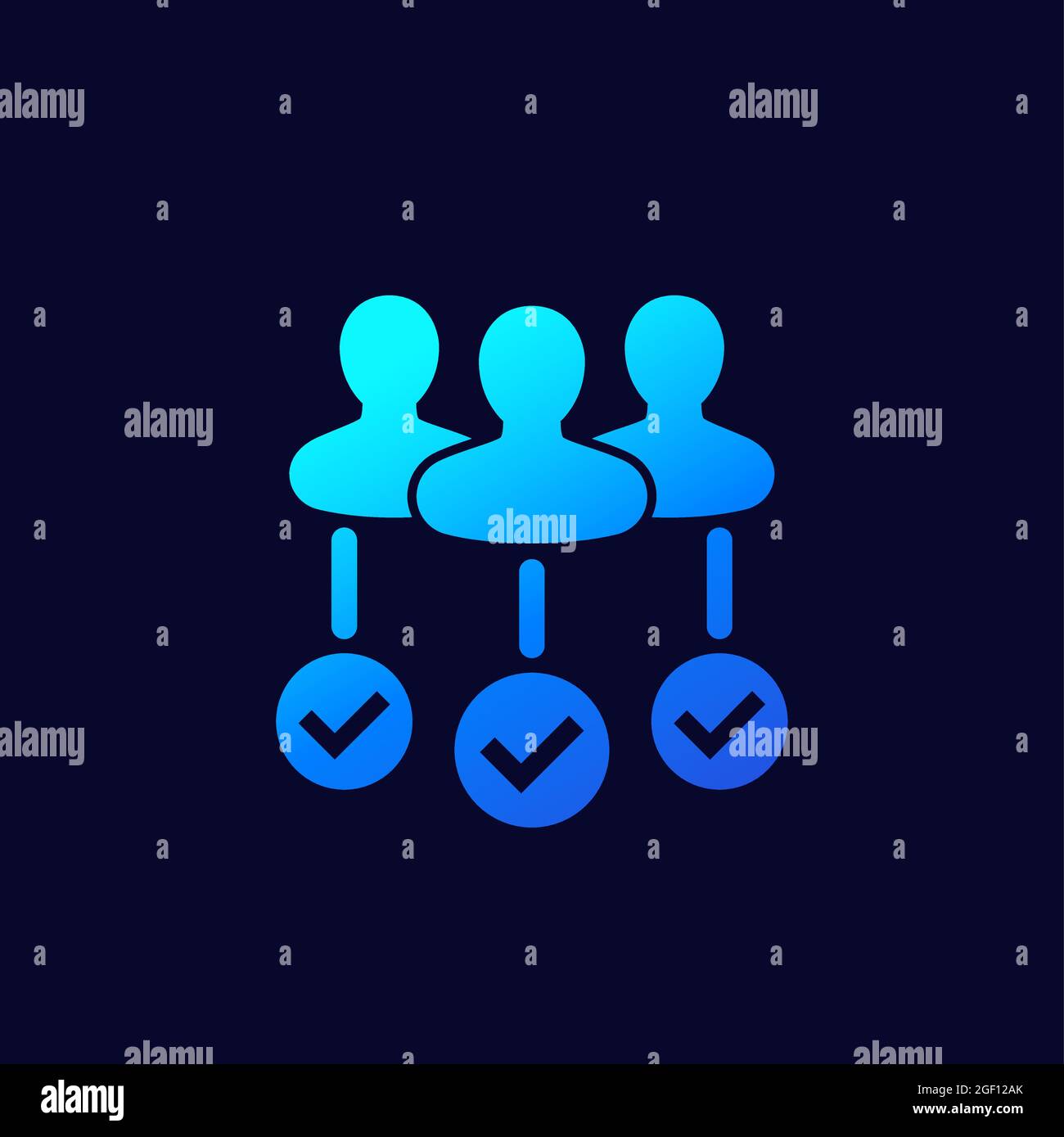 HR, people and check marks vector icon Stock Vector Image & Art - Alamy