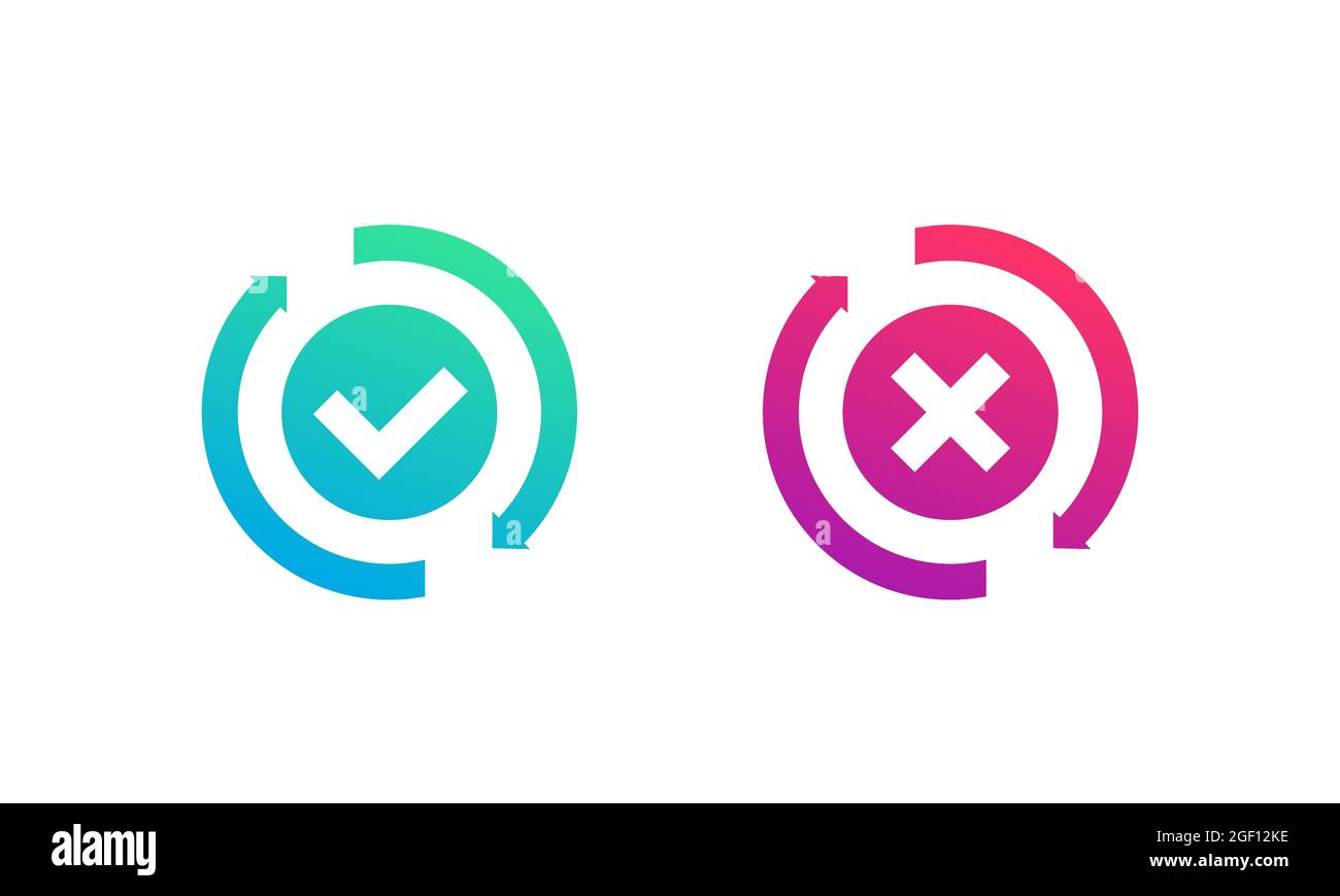 exchange, convertation completed or failed icon Stock Vector Image ...