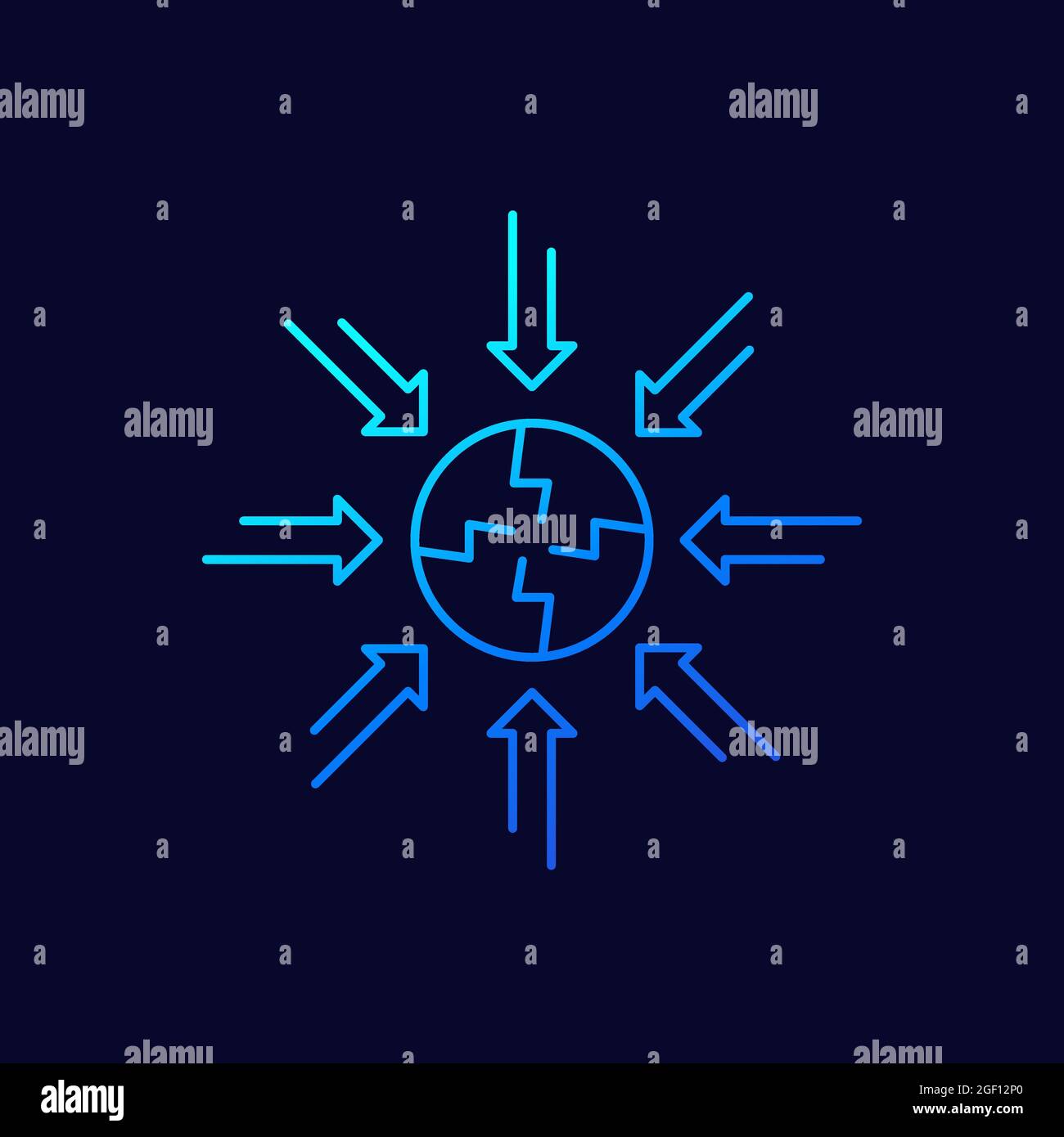 negative impact line icon, vector Stock Vector Image & Art - Alamy