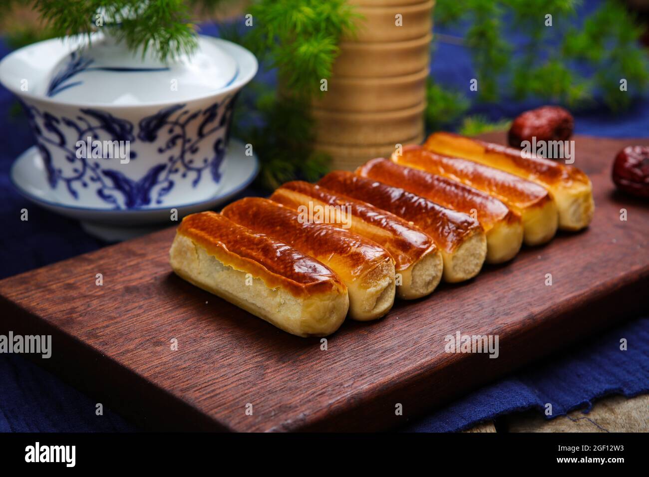 Red bean paste chestnut crisp delicious afternoon tea Stock Photo - Alamy