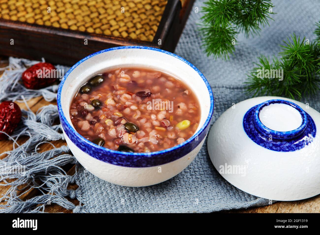 Red bean porridge coix seed Stock Photo - Alamy