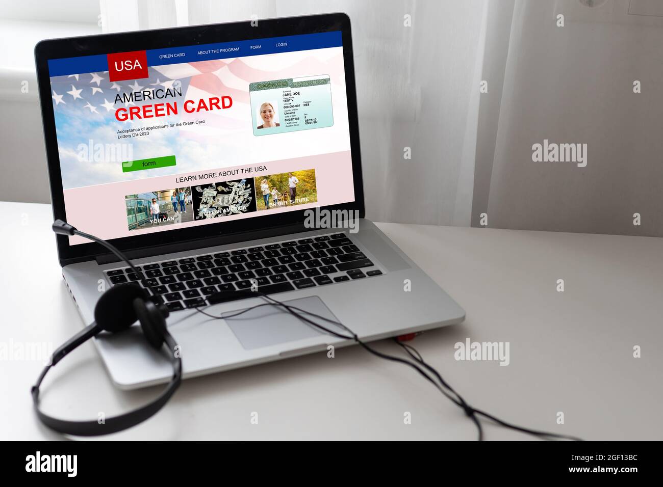 Resident Card Identification Data Information Immigration Concept Stock ...