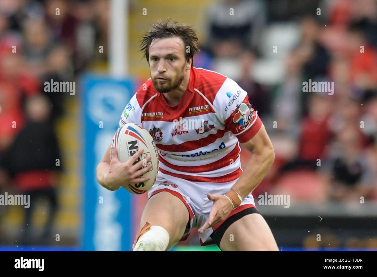 Joe Mellor (7) of Leigh Centurions in action during the game Stock ...