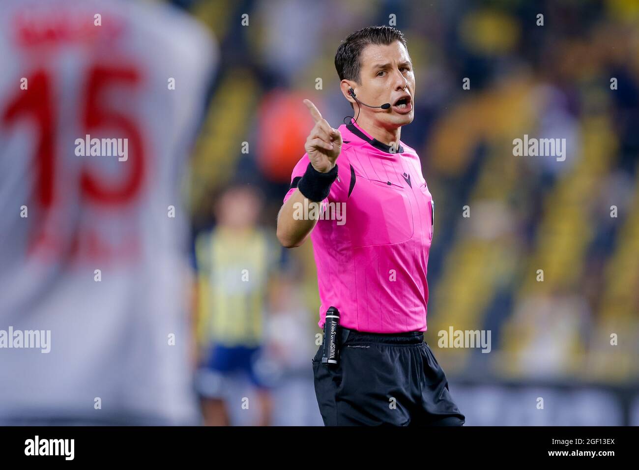 ISTANBUL, TURKEY - AUGUST 22: Referee Halil Meler during the Super Lig ...