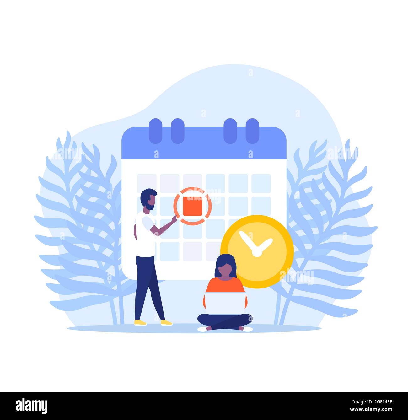 set a deadline vector illustration with people Stock Vector Image & Art ...