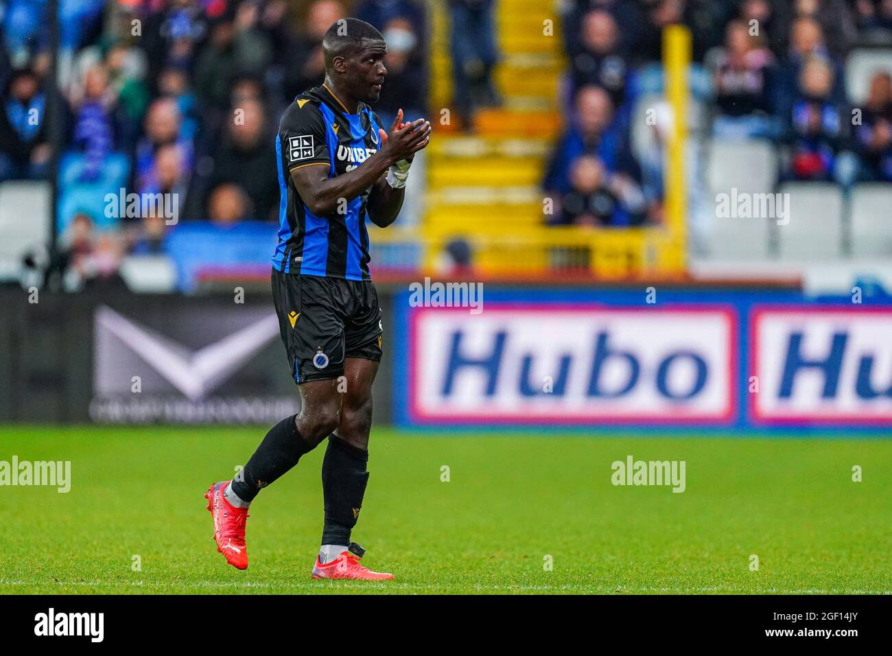 BRUGGE, BELGIUM - AUGUST 22: Stanley Nsoki of Club Brugge after his red ...