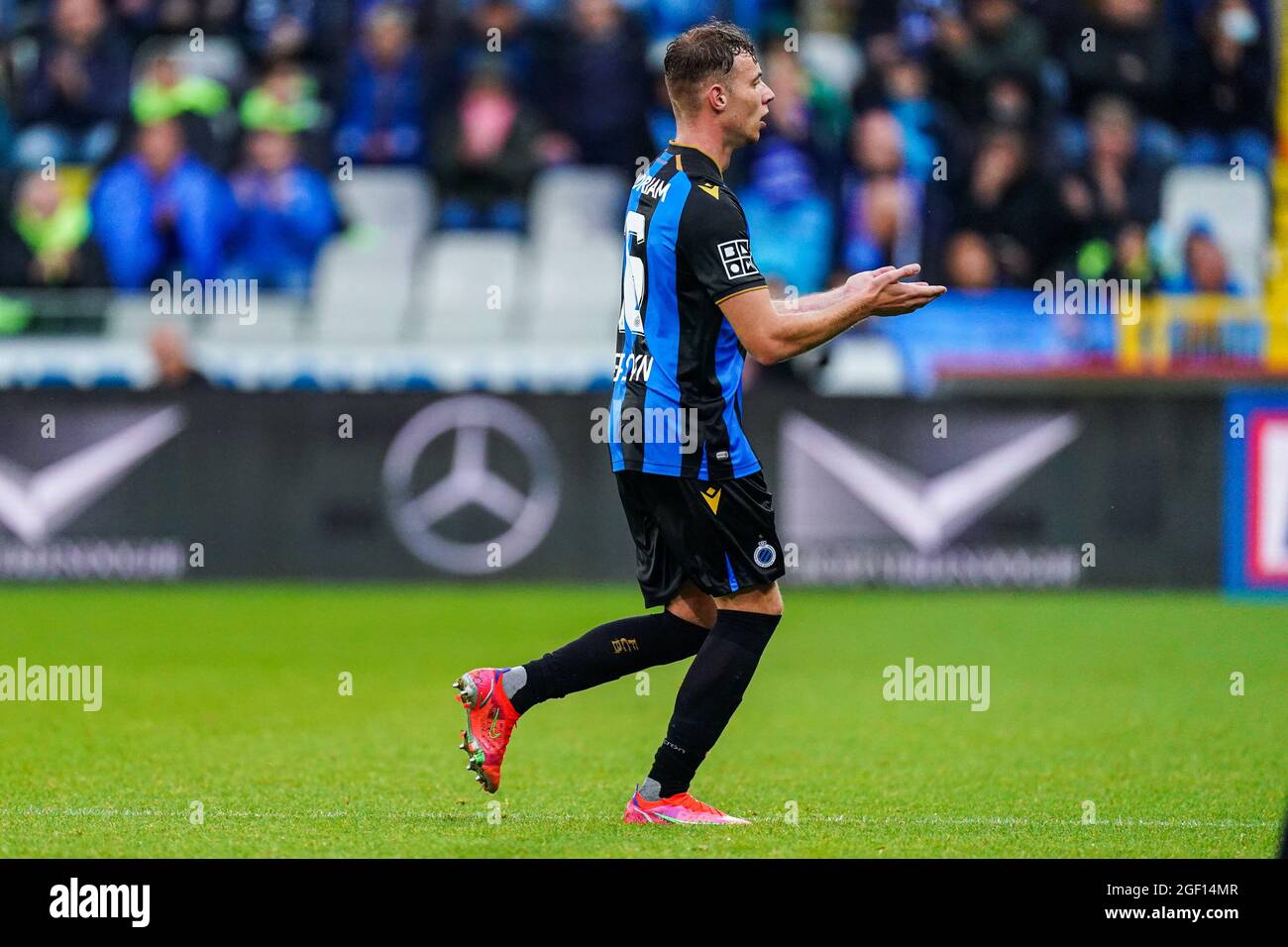 BRUGGE, BELGIUM - AUGUST 22: Tibo Persyn of Club Brugge during the ...