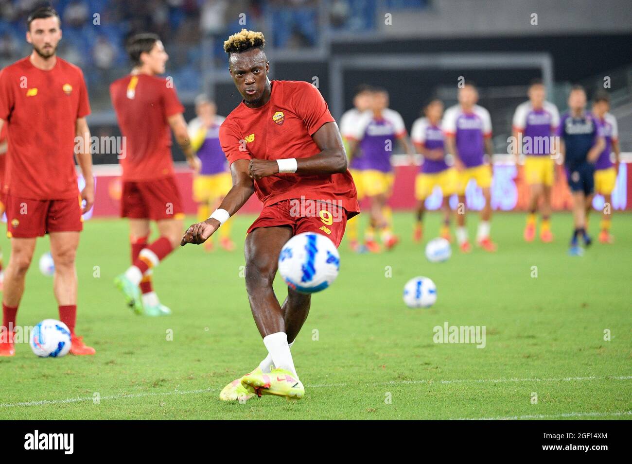 Tammy Abraham of AS Roma seen in action during the Italian Football ...