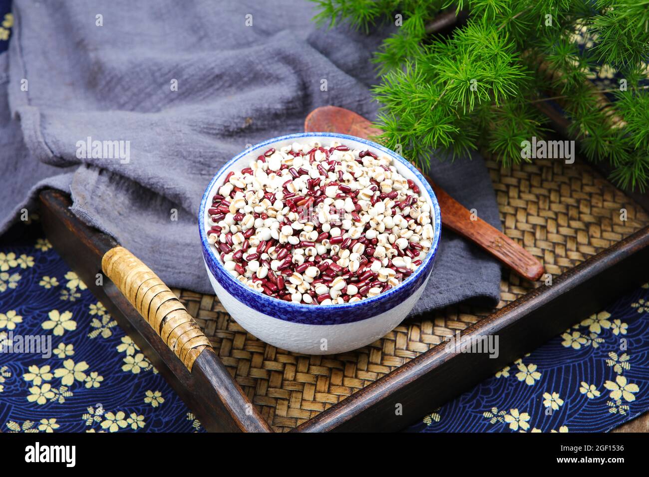 Red bean coix seed Stock Photo - Alamy