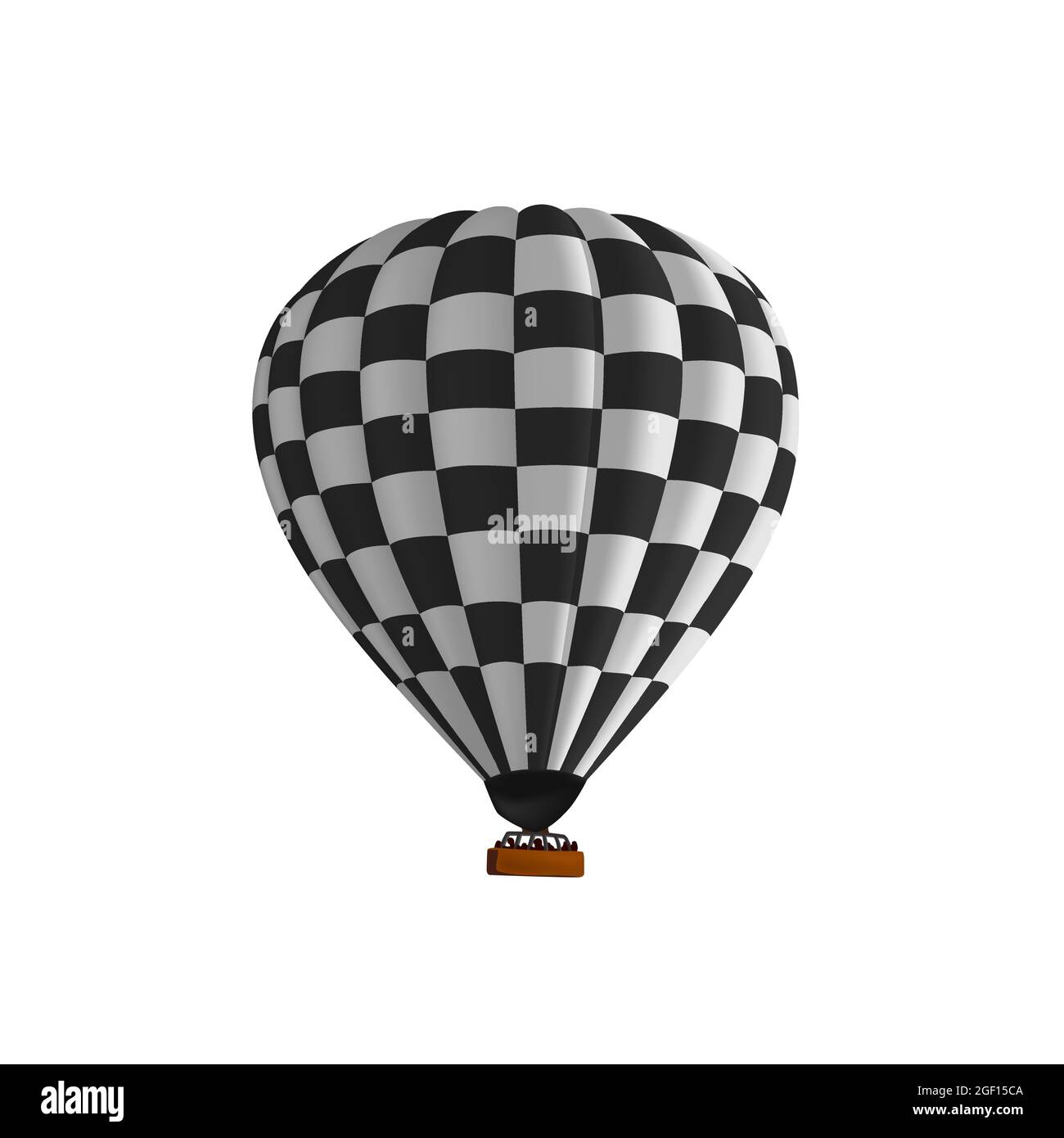 Hot air white black balloon vector illustration. Graphic isolated ...