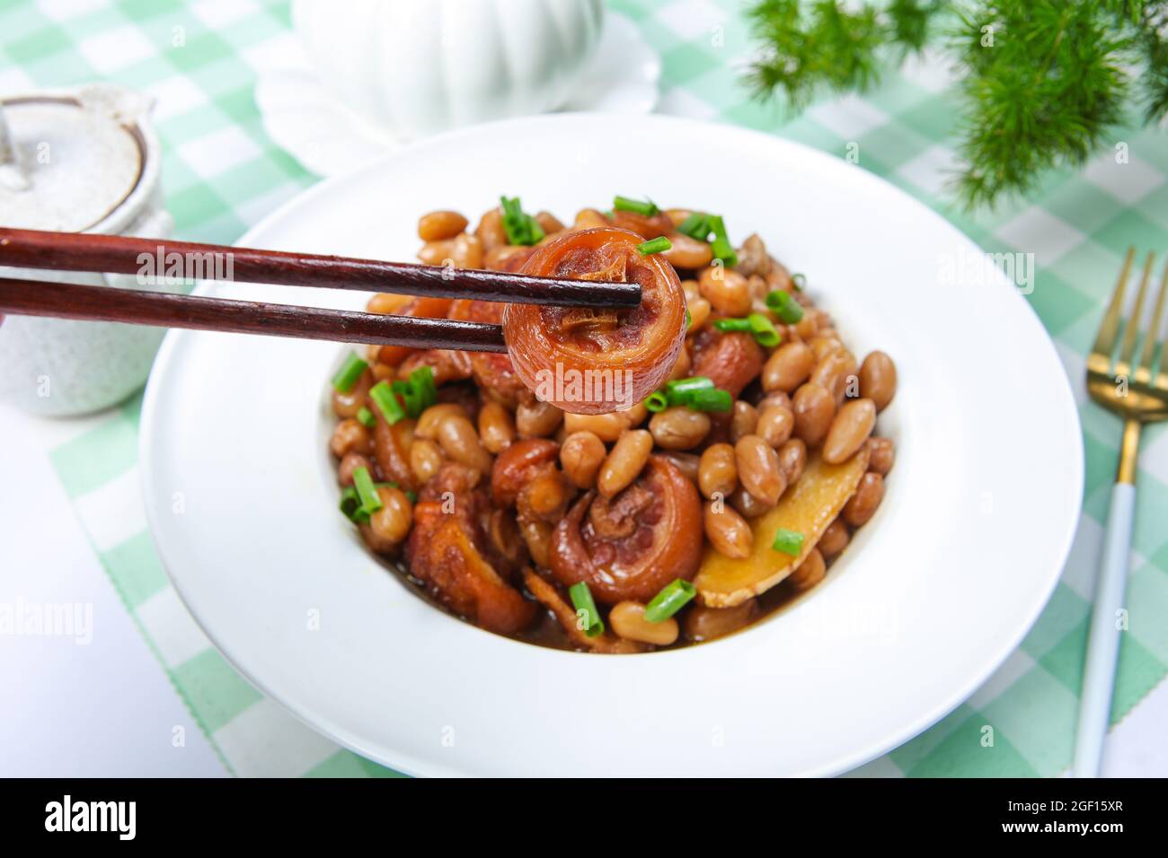 Peanut stew pig tail Stock Photo - Alamy
