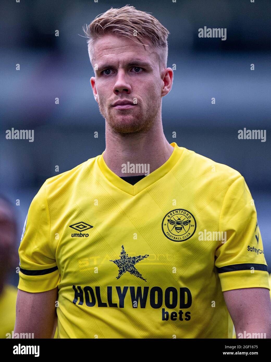 Kristoffer Ajer of Brentford during the Premier League match between ...