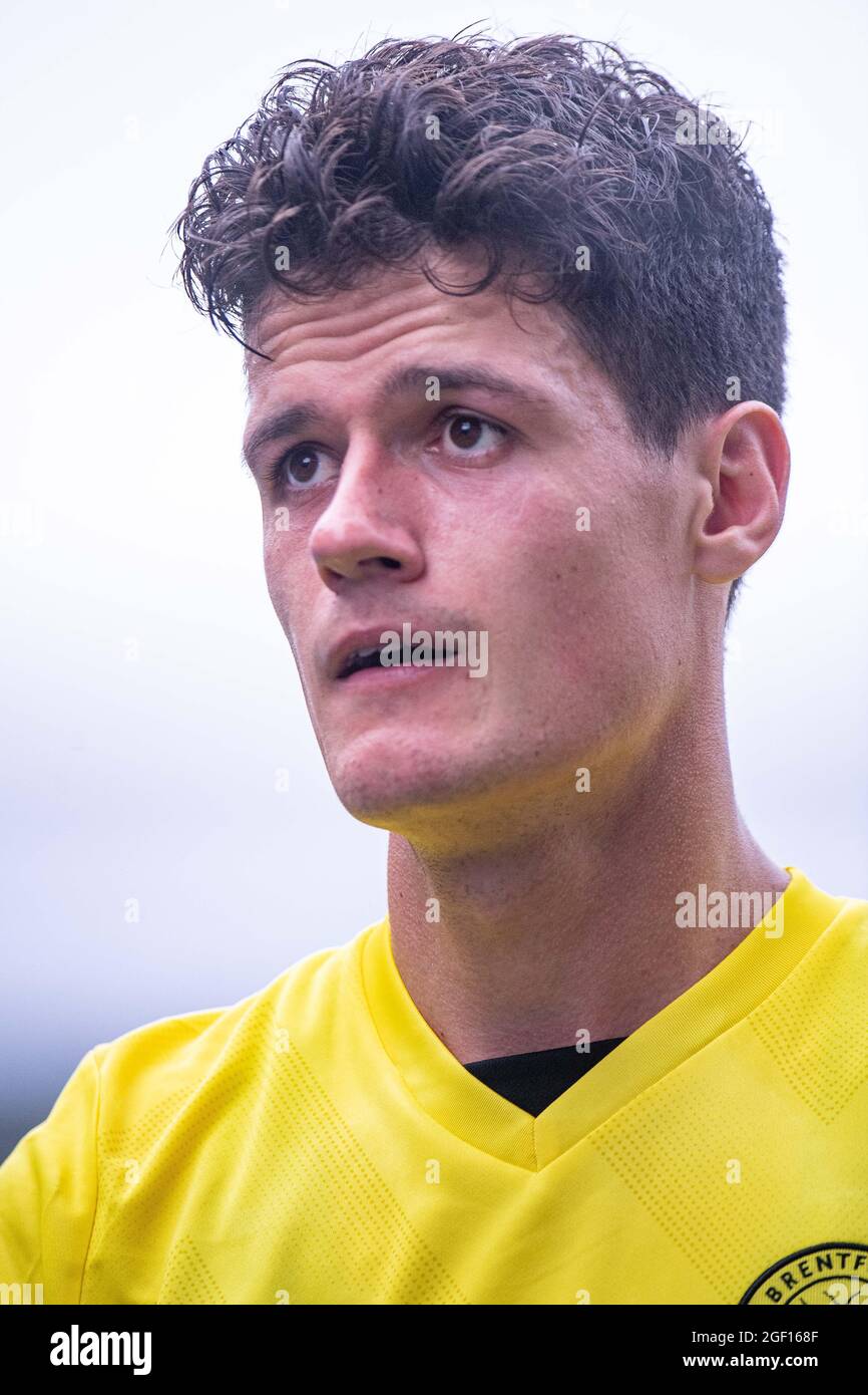 Christian Norgaard of Brentford during the Premier League match between ...