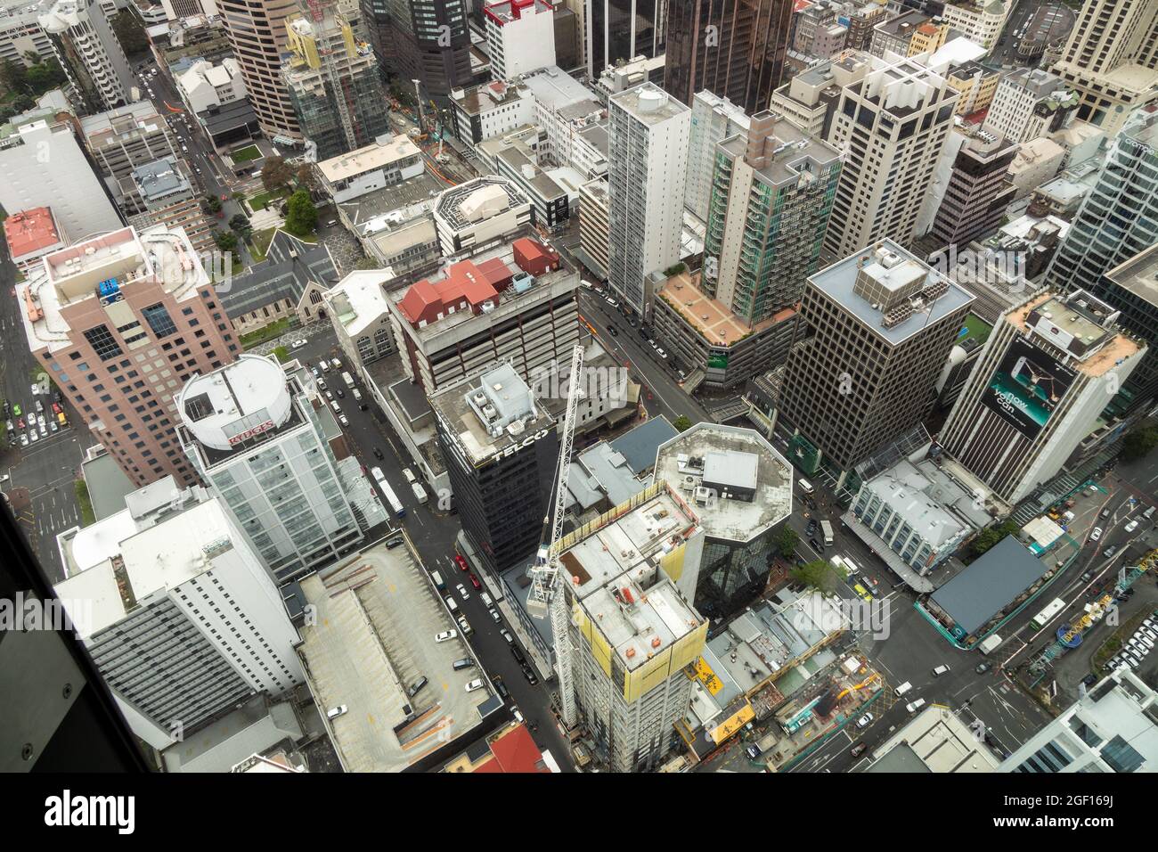 Aerial View From The Sky Tower Looking Down In Auckland New Zealand ...