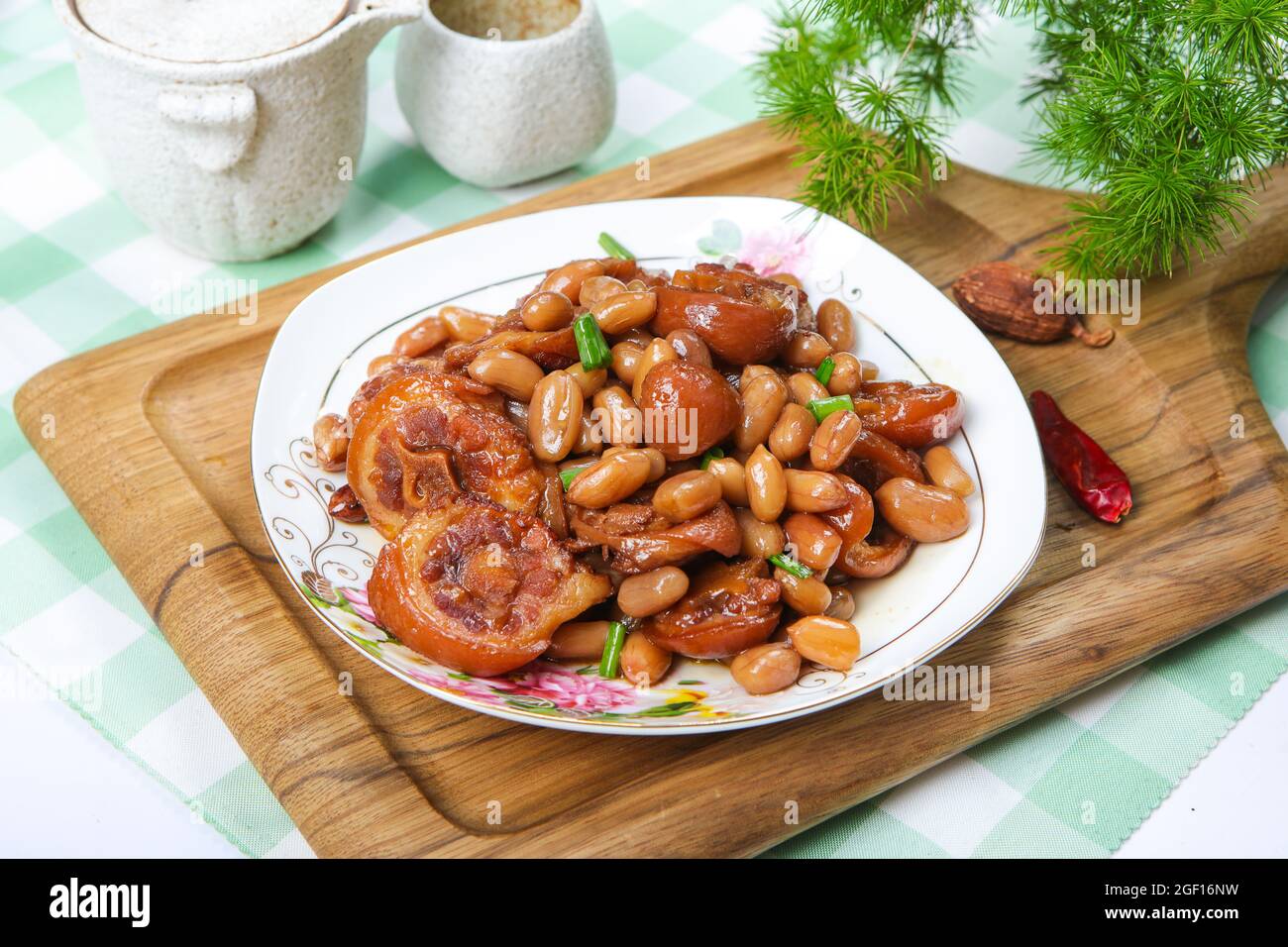 Peanut stew pig tail Stock Photo - Alamy
