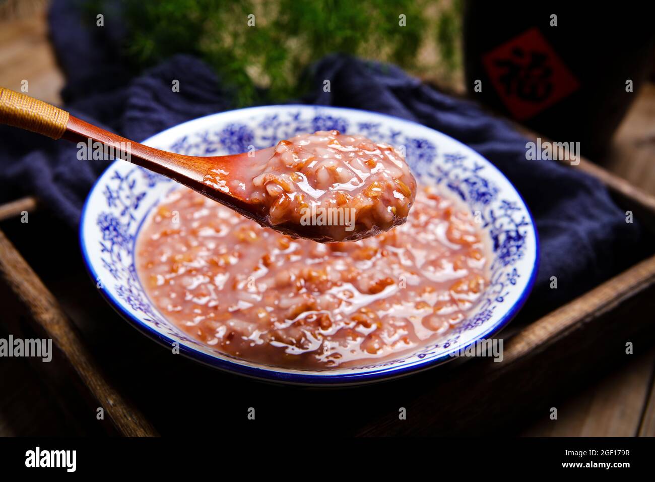 Red rice porridge Stock Photo - Alamy
