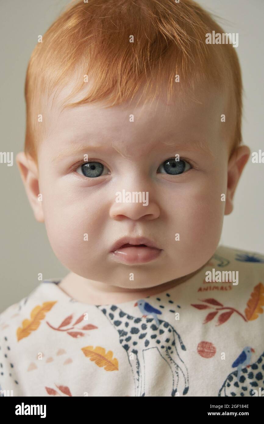 Baby With Blue Eyes And Red Hair