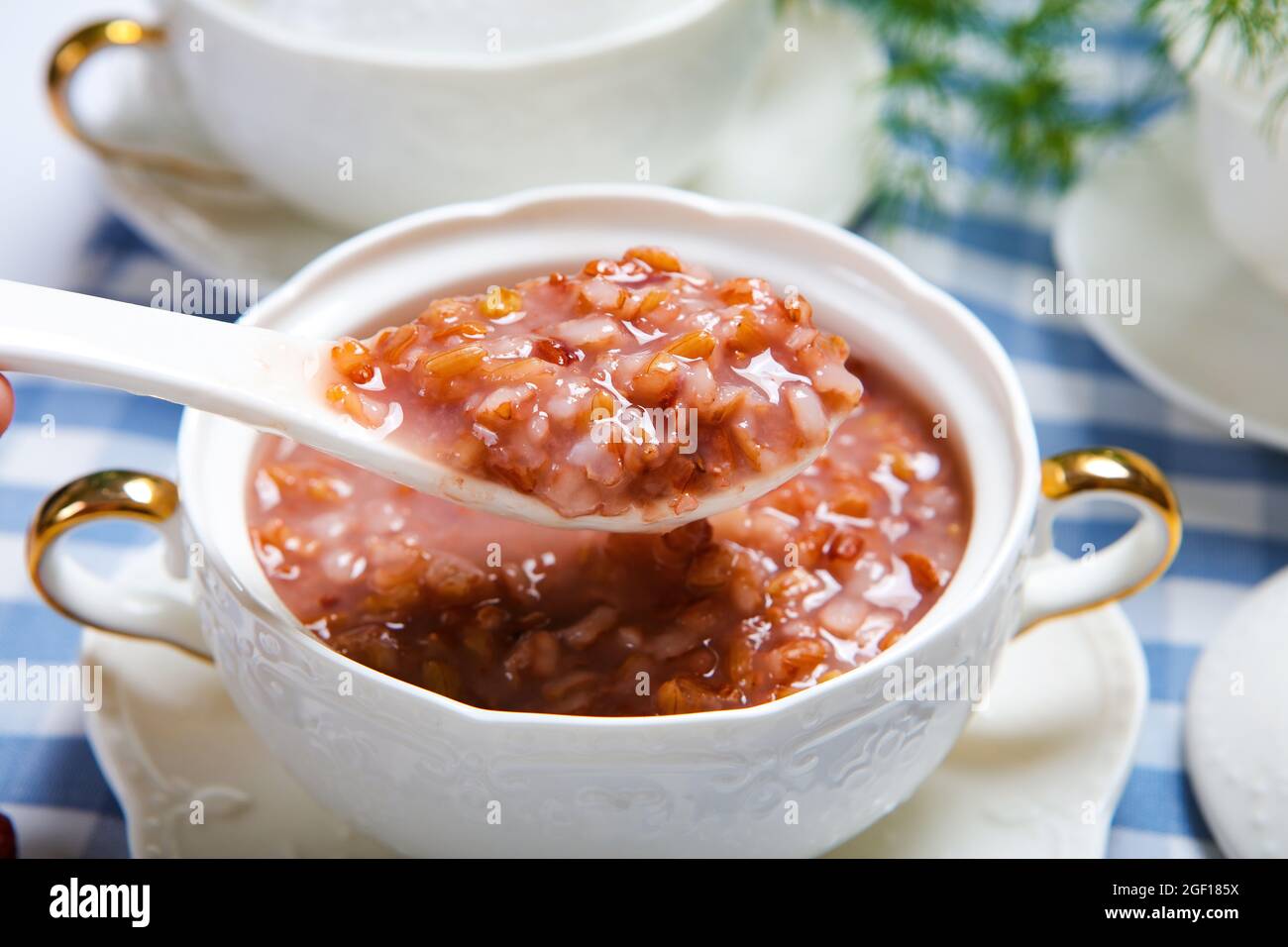 Red rice porridge Stock Photo - Alamy