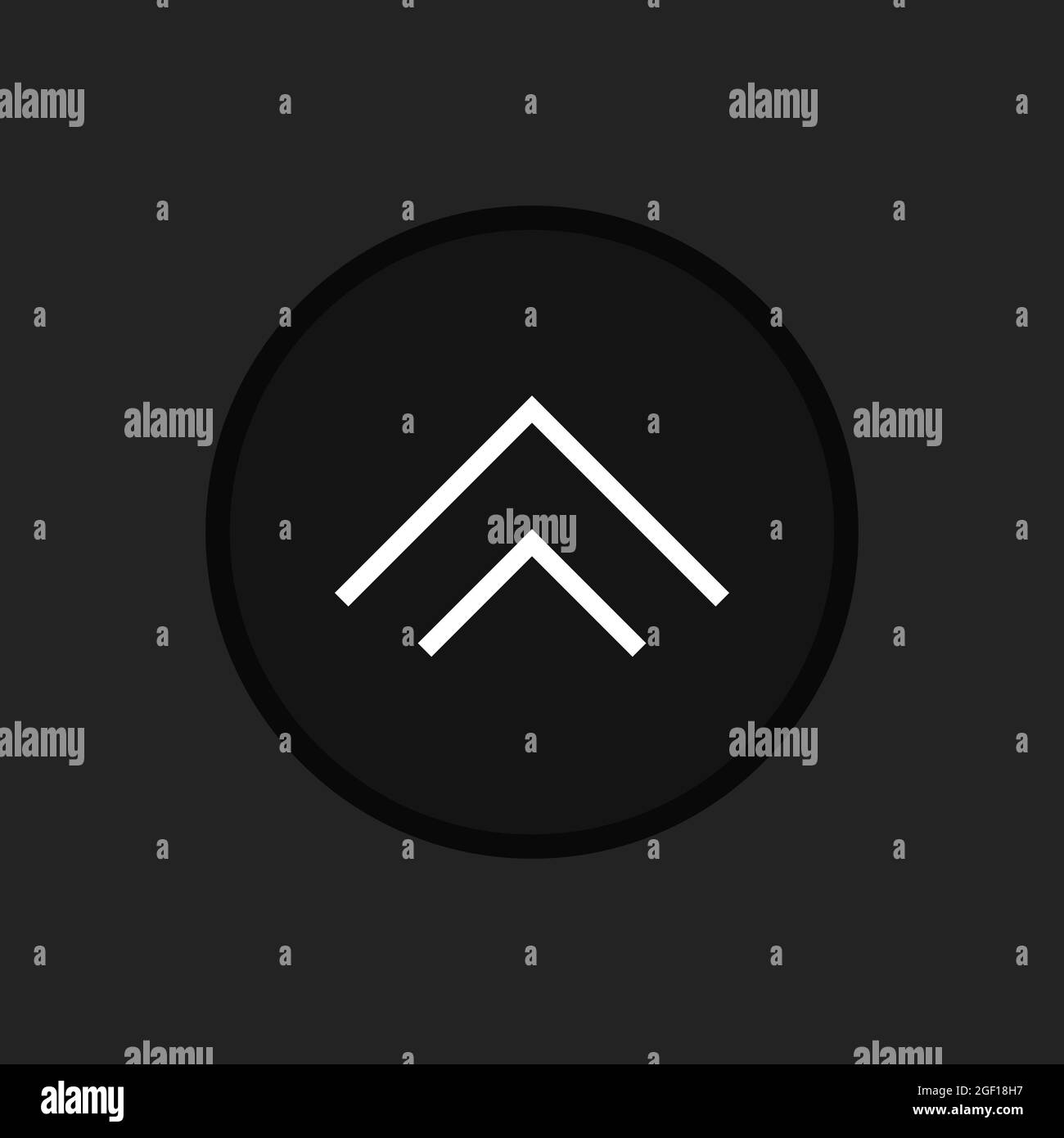 Swipe Up. Small Two Chevron Up Arrows Icon. Minimalistic UI for Social ...