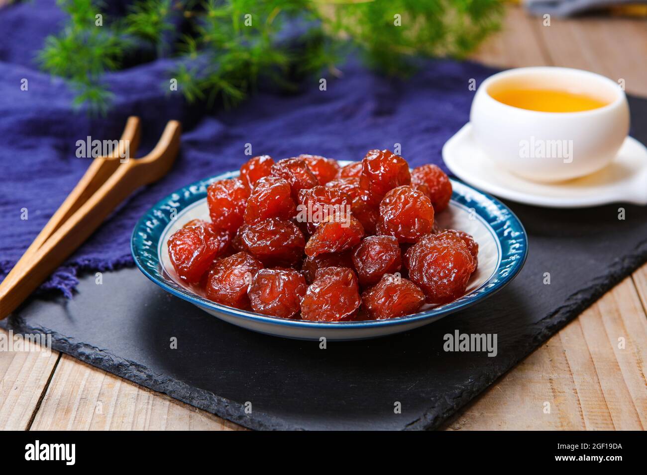 Plum delicious afternoon tea Stock Photo - Alamy