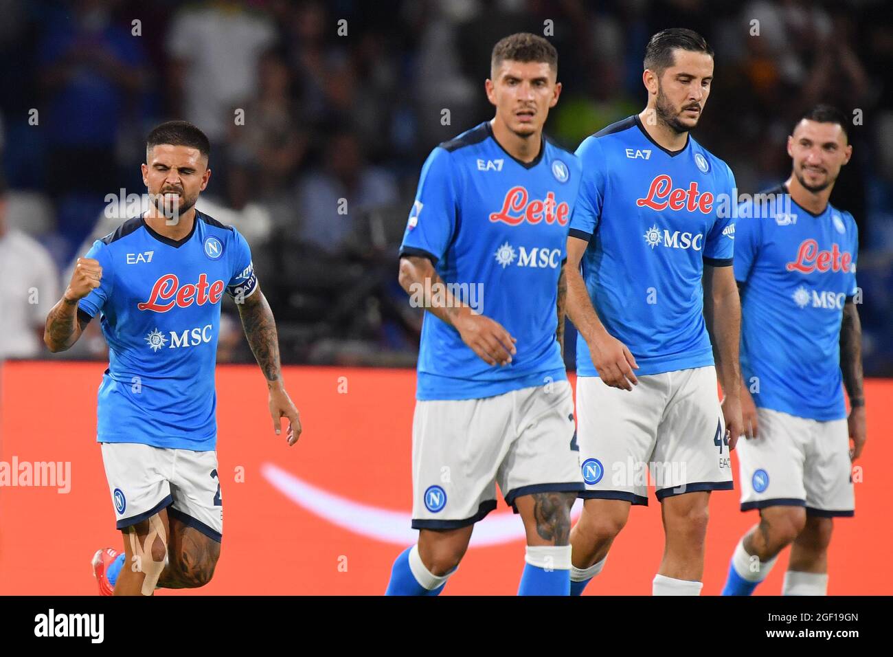 Diego Armando Maradona stadium, Naples, Italy. 22nd Aug, 2021. Napoli's ...