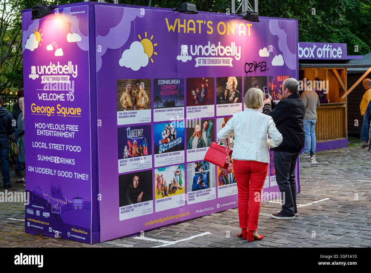 EDINBURGH FRINGE FESTIVAL, UNDERBELLY, BRISTO SQUARE AND GEORGE SQUARE ...