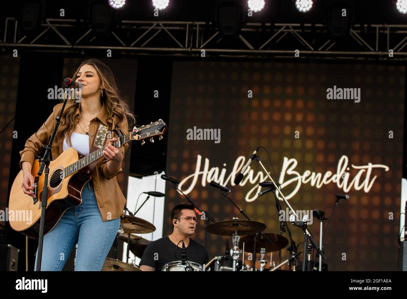Hailey Benedict performs live during the Together Again Outdoor ...