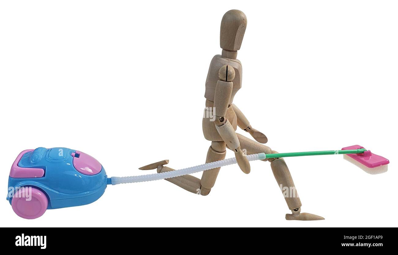 Vacuuming with a vacuum cleaner Stock Photo - Alamy