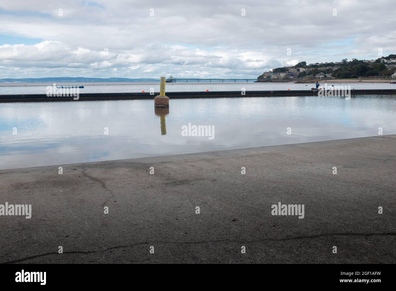 Clevedon Marine lake Stock Photo - Alamy