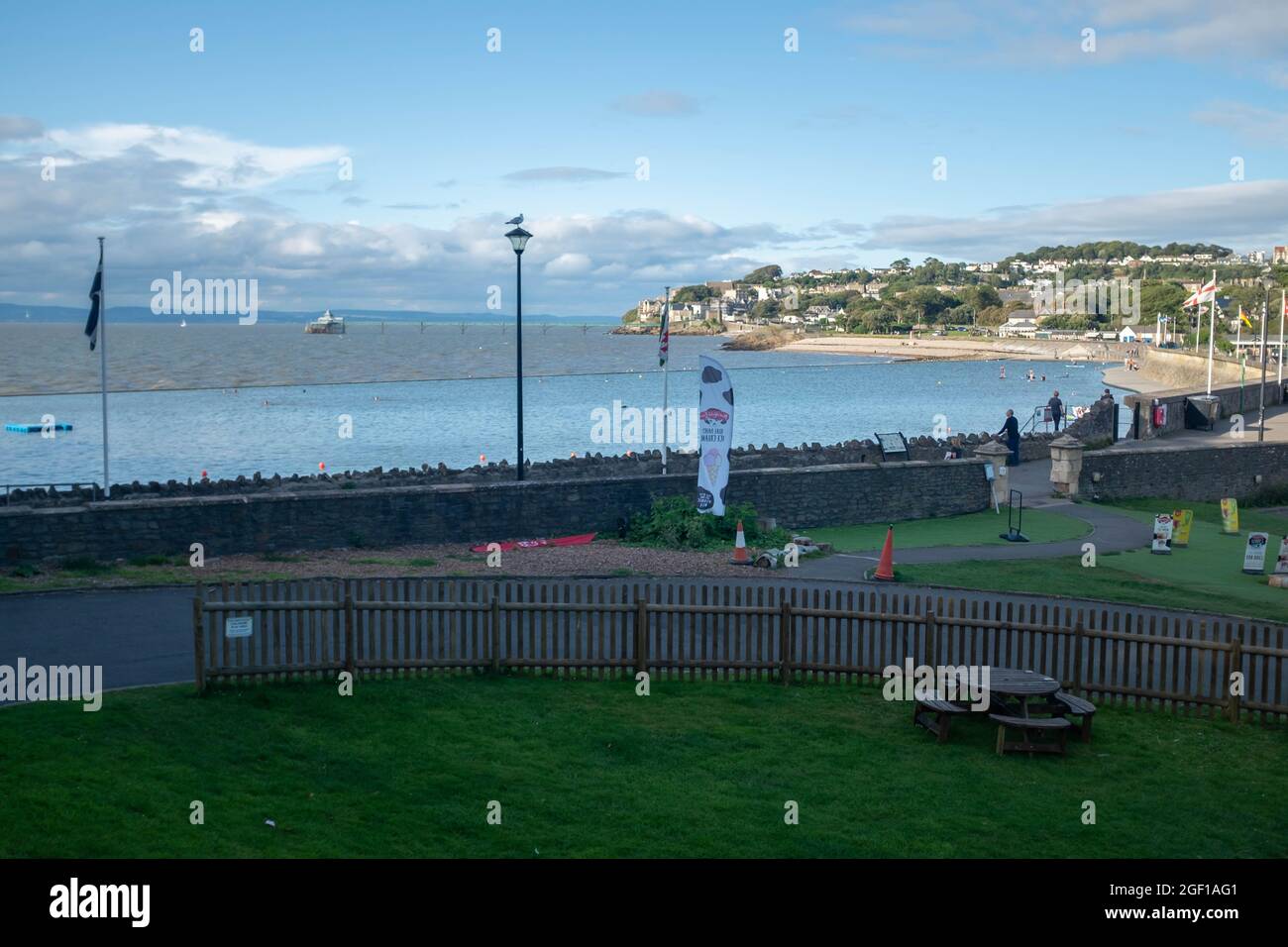 Clevedon Marine Lake Stock Photo - Alamy