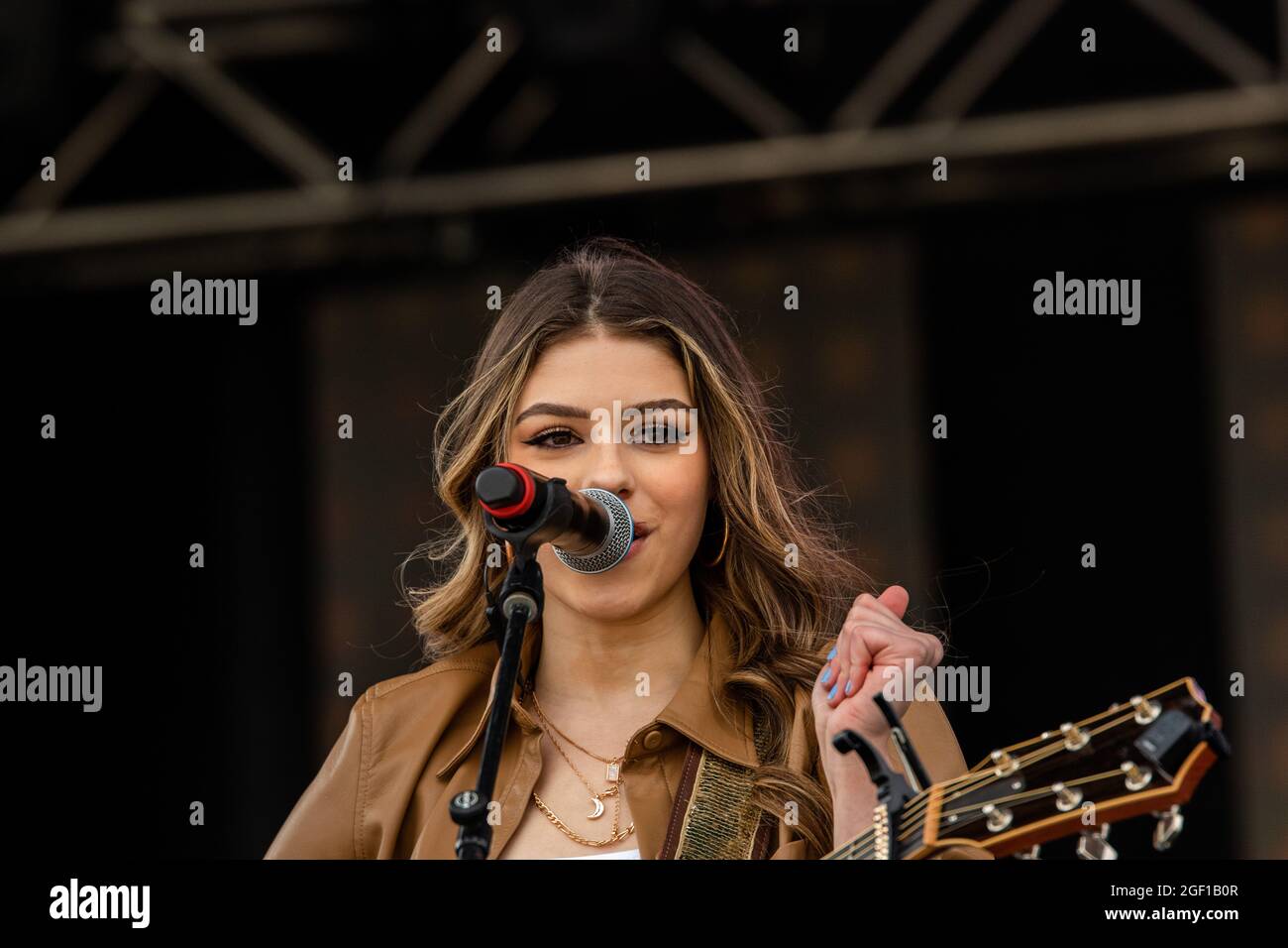 Edmonton, Canada. 21st Aug, 2021. Hailey Benedict performs live during ...