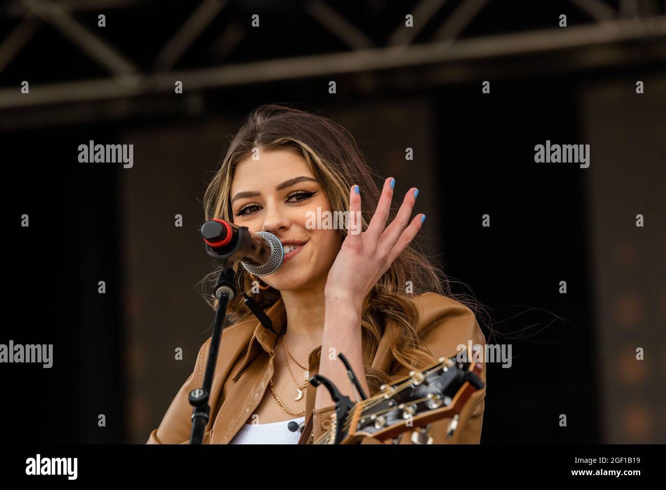 Edmonton, Canada. 21st Aug, 2021. Hailey Benedict performs live during ...