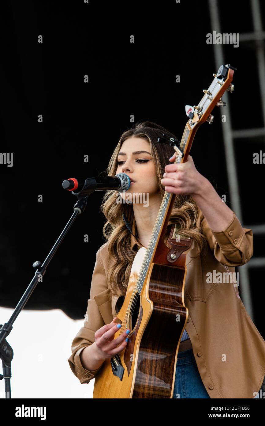 Edmonton, Canada. 21st Aug, 2021. Hailey Benedict performs live during ...