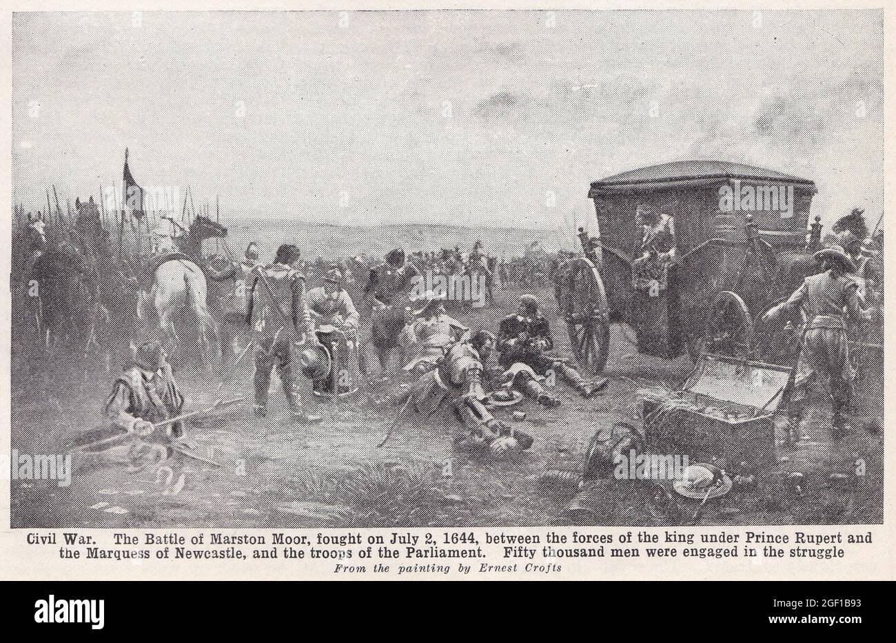 Civil War - The Battle of Marston Moor July 2 1644 between the forces ...