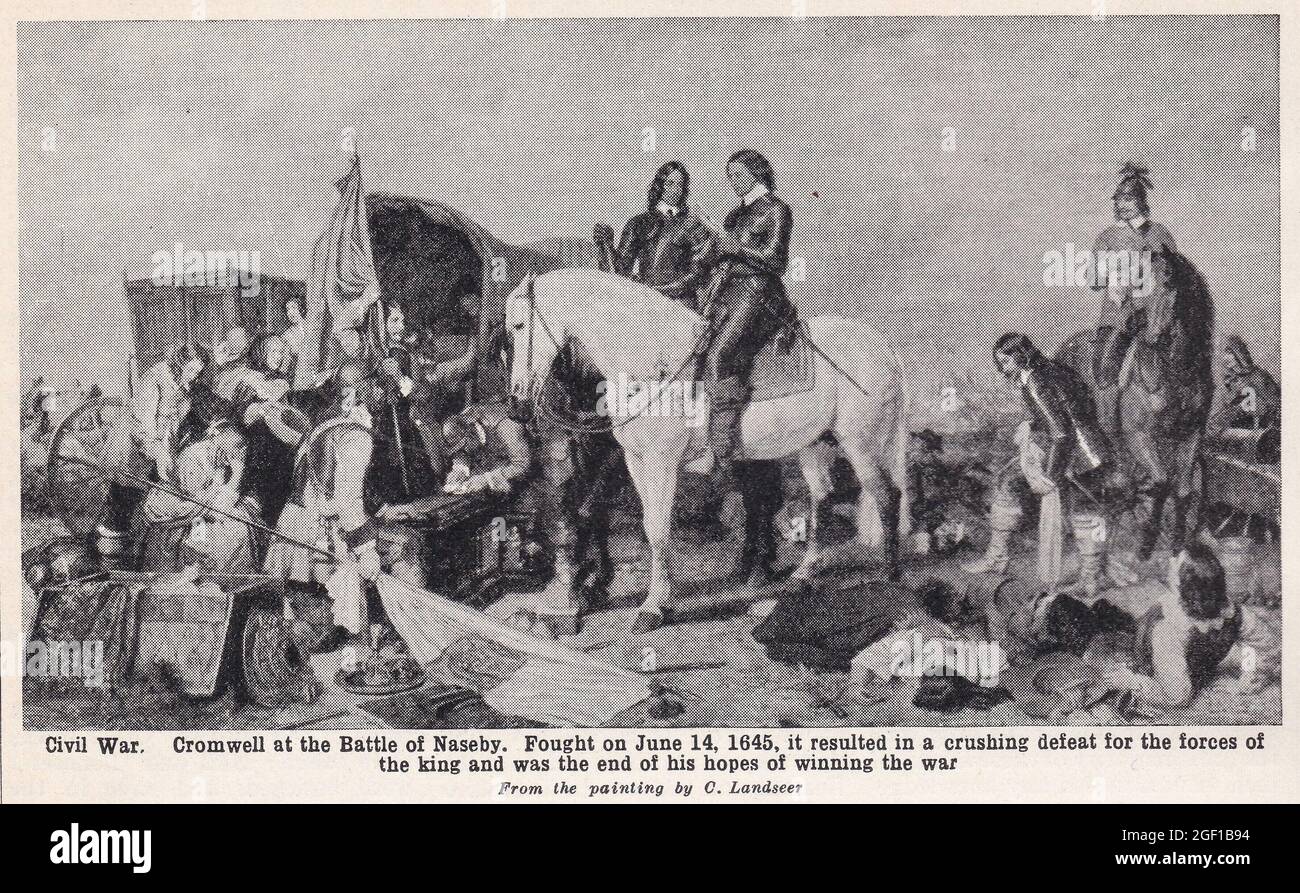 Civil War - Cromwell at the Battle of Naseby June 14 1645, resulting in ...