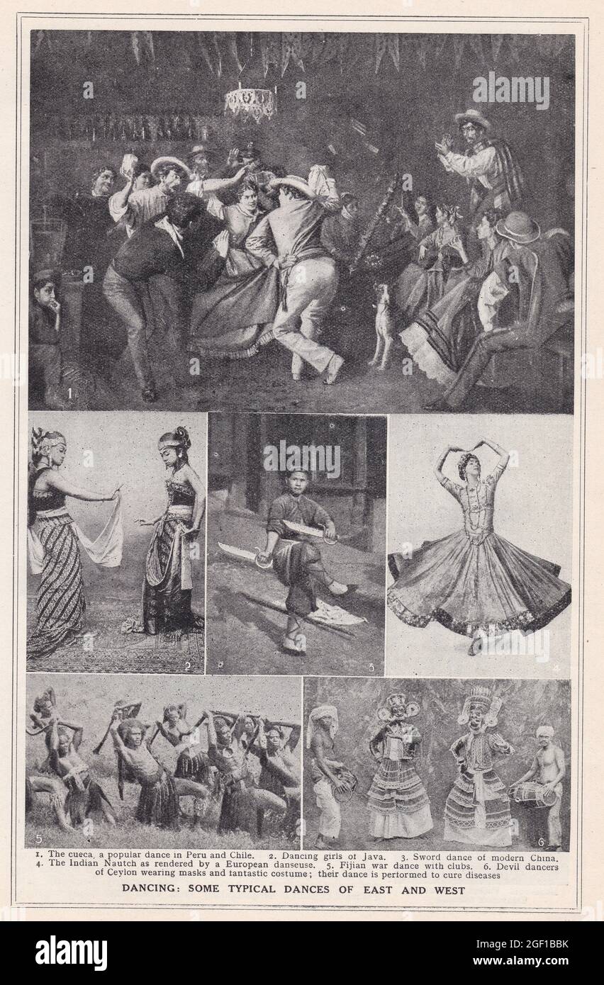 Vintage images of Dancing: Some typical dances of East and West 1900s ...