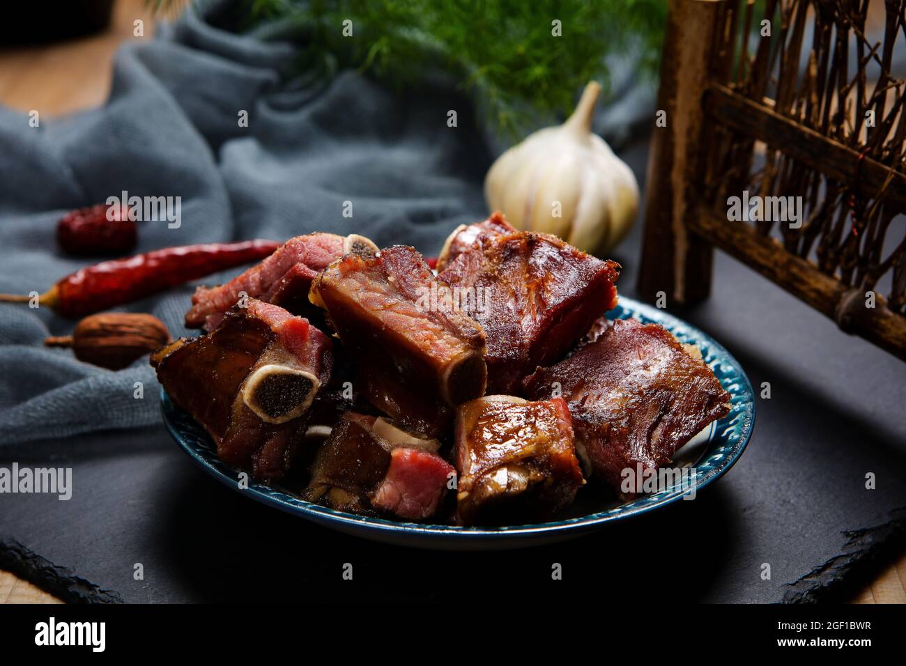 Ribs meat plain hi-res stock photography and images - Alamy