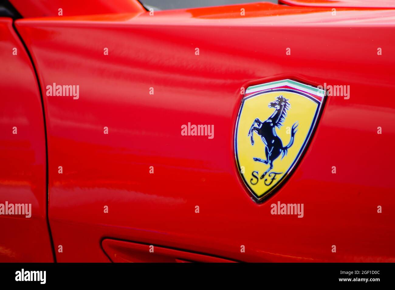 Wonderful red car in Paris Stock Photo - Alamy