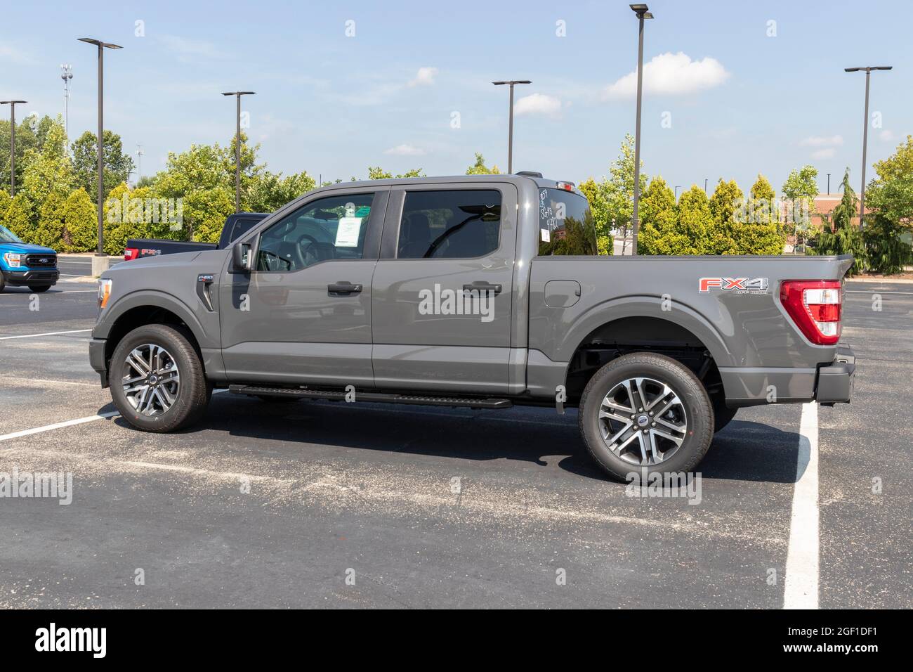 Indianapolis - Circa August 2021: Ford F-150 display at a dealership ...