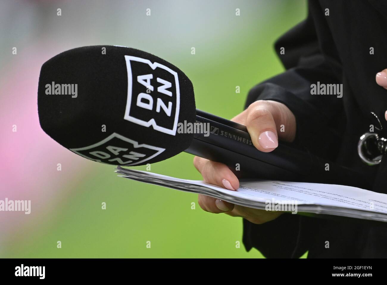 Close up of dazn microphone hi-res stock photography and images - Alamy