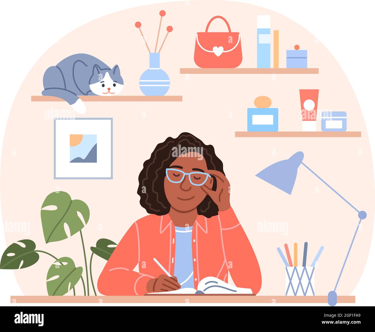 Black woman writer Stock Vector Images - Alamy