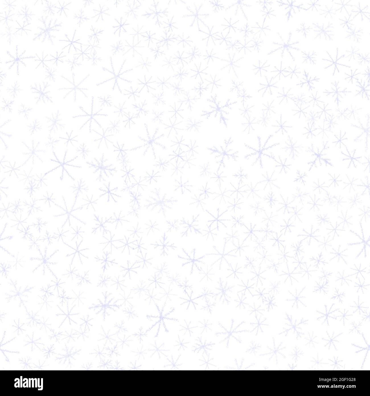 Hand Drawn Snowflakes Christmas Seamless Pattern. Subtle Flying Snow ...
