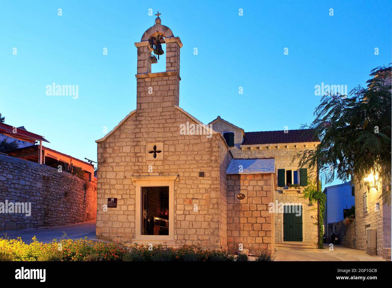 The Church of Saint Anthony (Crkva sv. Ante) in Bol on the island of ...