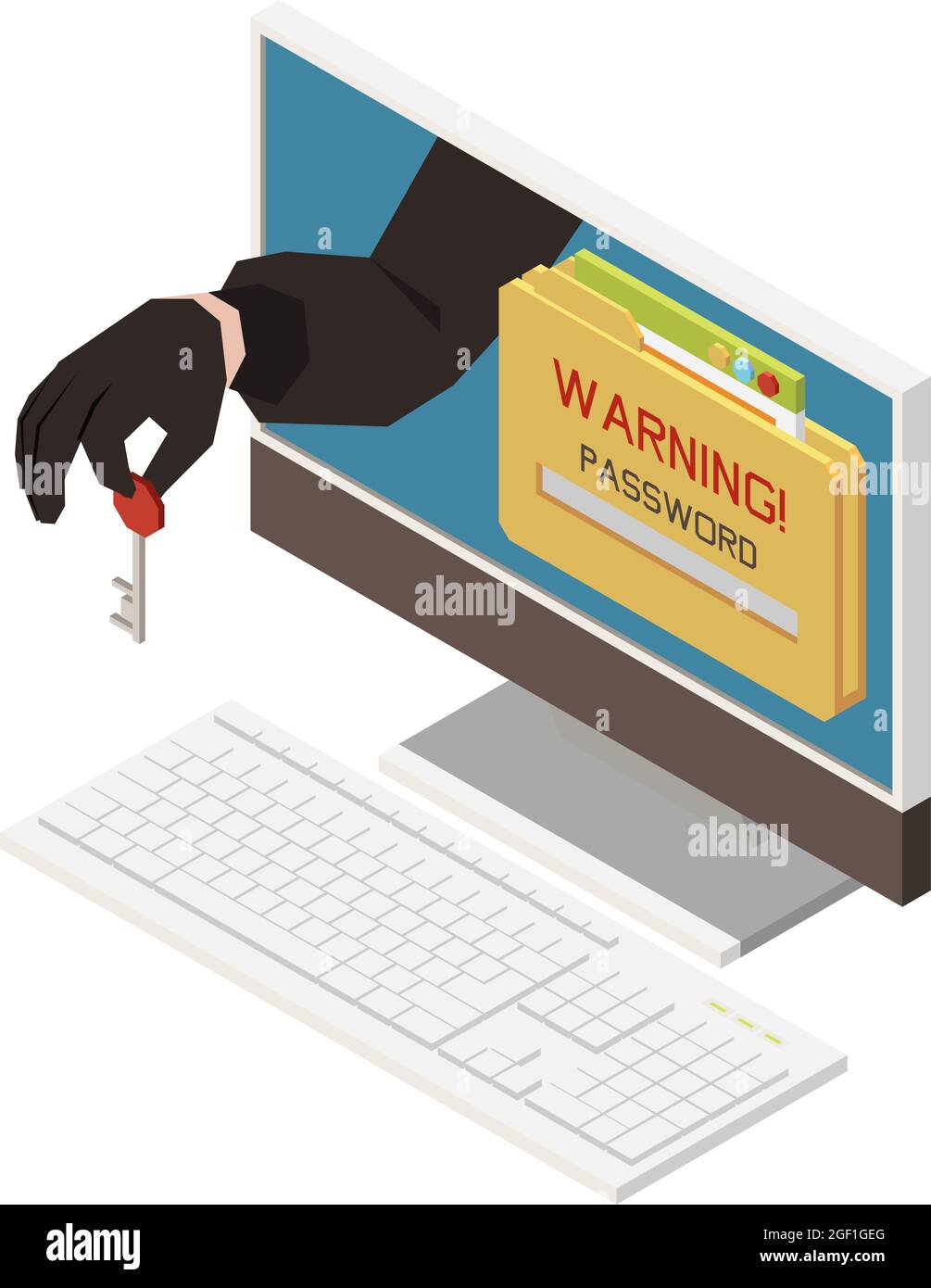 Hacker Stealing Password Stock Vector Images Alamy 6957