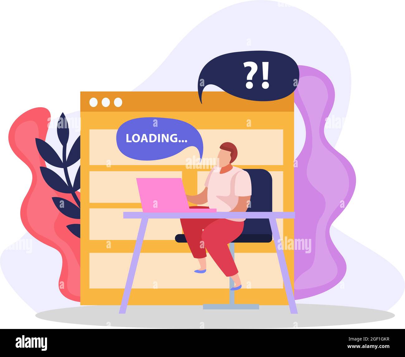 Computer screen symbol waiting Stock Vector Images - Alamy