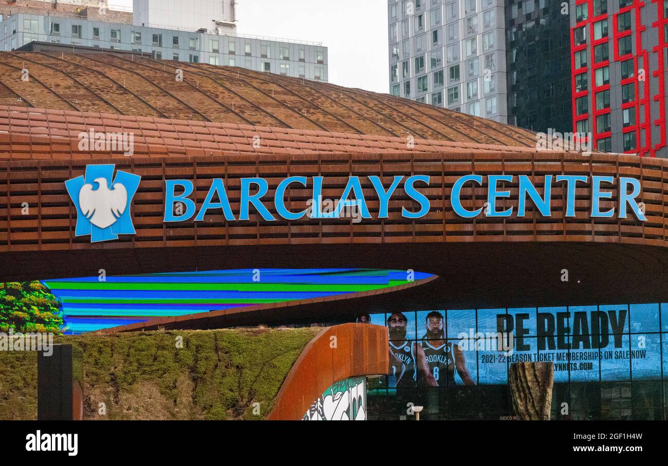 Barclays center arena in downtown Brooklyn NYC Stock Photo - Alamy